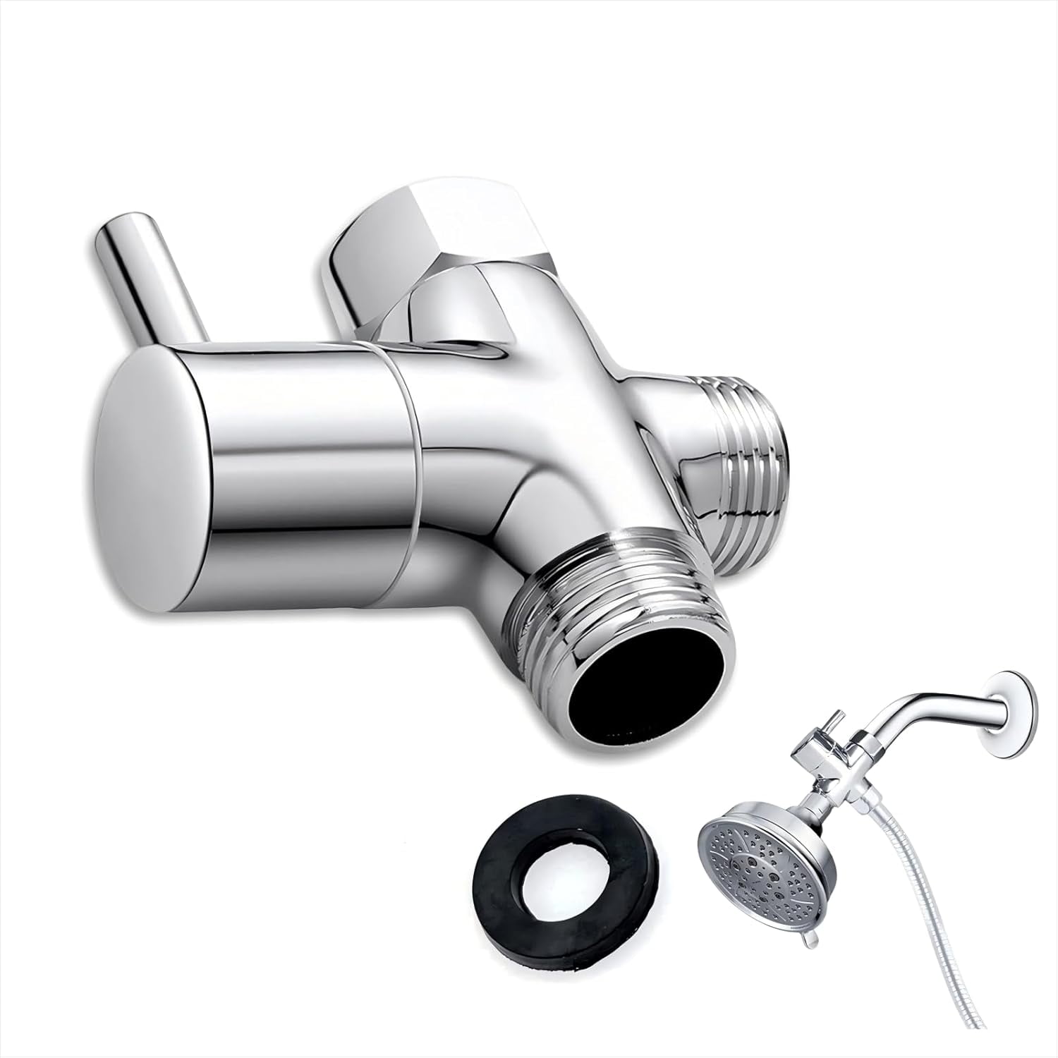 Shower Diverter Valve G1/2" 3 Way Shower Arm Splitter Connector Water ...