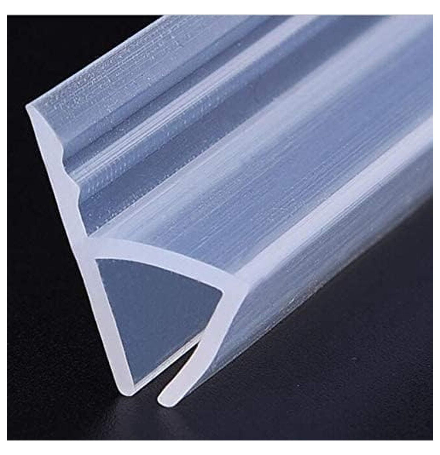 Shower Door Bottom Seal 2m Silicone Rubber Strip for 6mm Glass ...