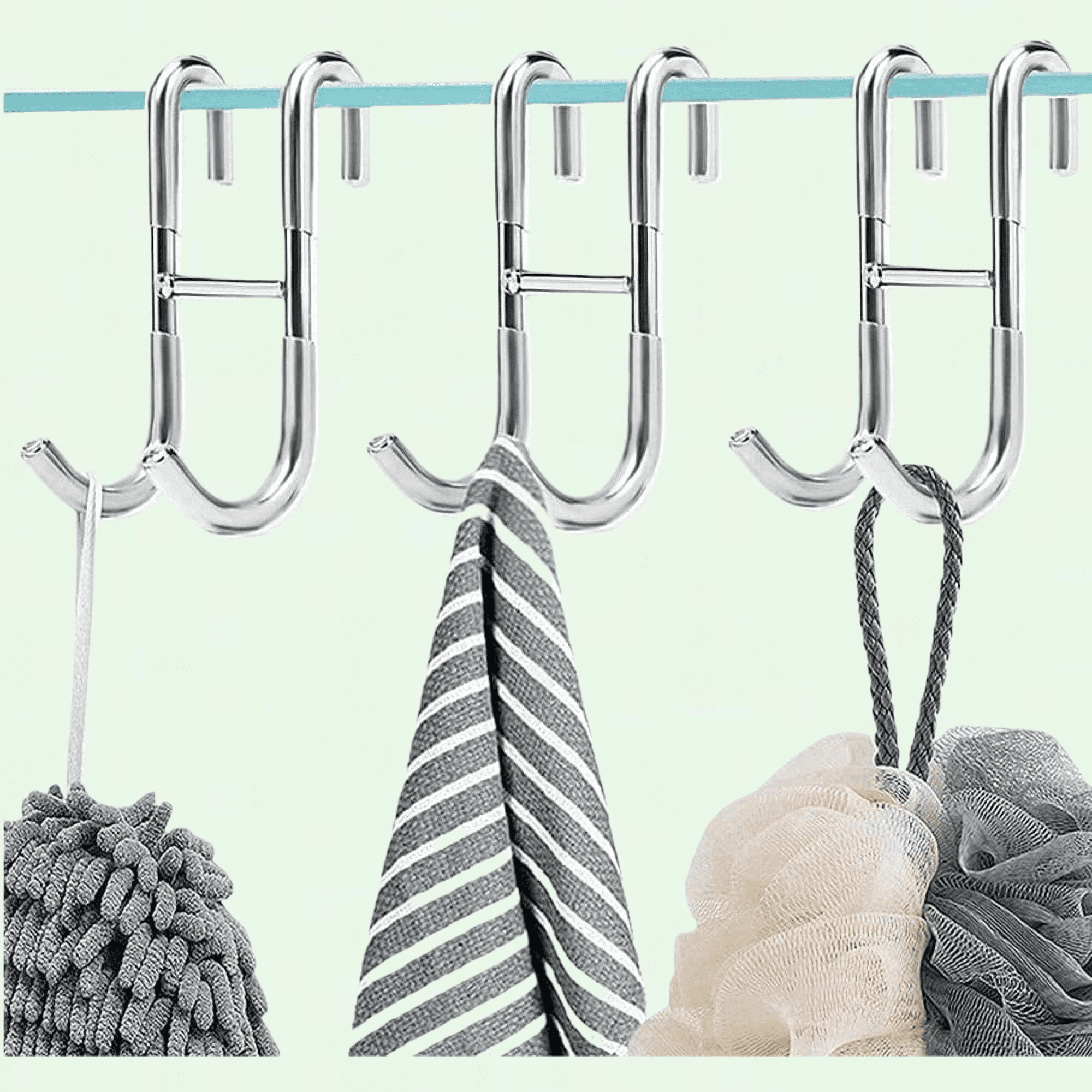 Shower Door Hooks SUS 304 Stainless Steel S Hooks for Bathroom Glass ...