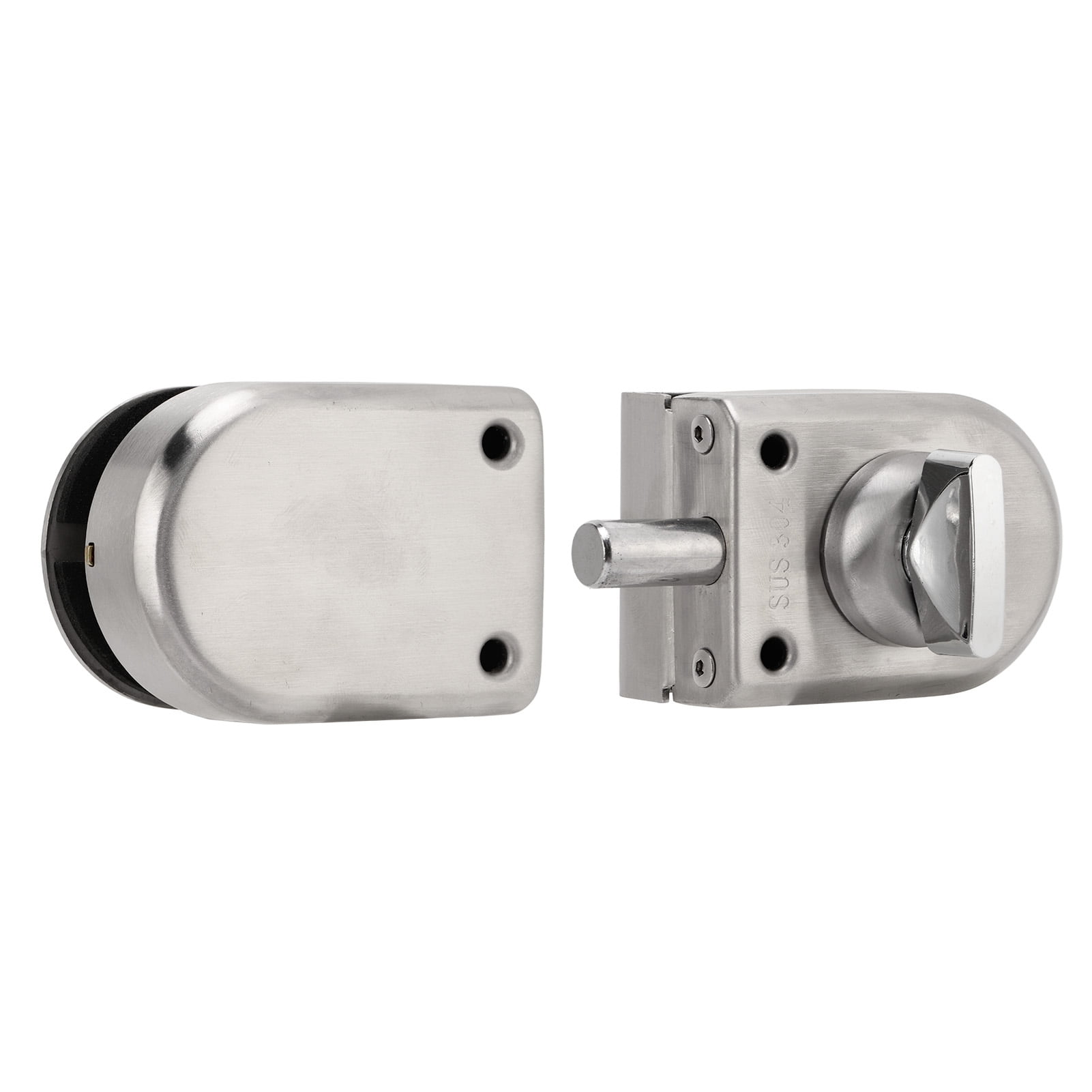 Shower Door Lock Stainless Steel Door Lock Glass Door Lock Oval Sliding ...