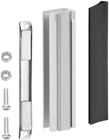 Shower Door Magnet, U-Channel Door Frame with Metal Impactor for 1/8“ 5 ...