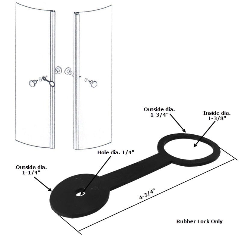 Shower Door Rubber Lock for Sliding Shower Doors - Walmart.com