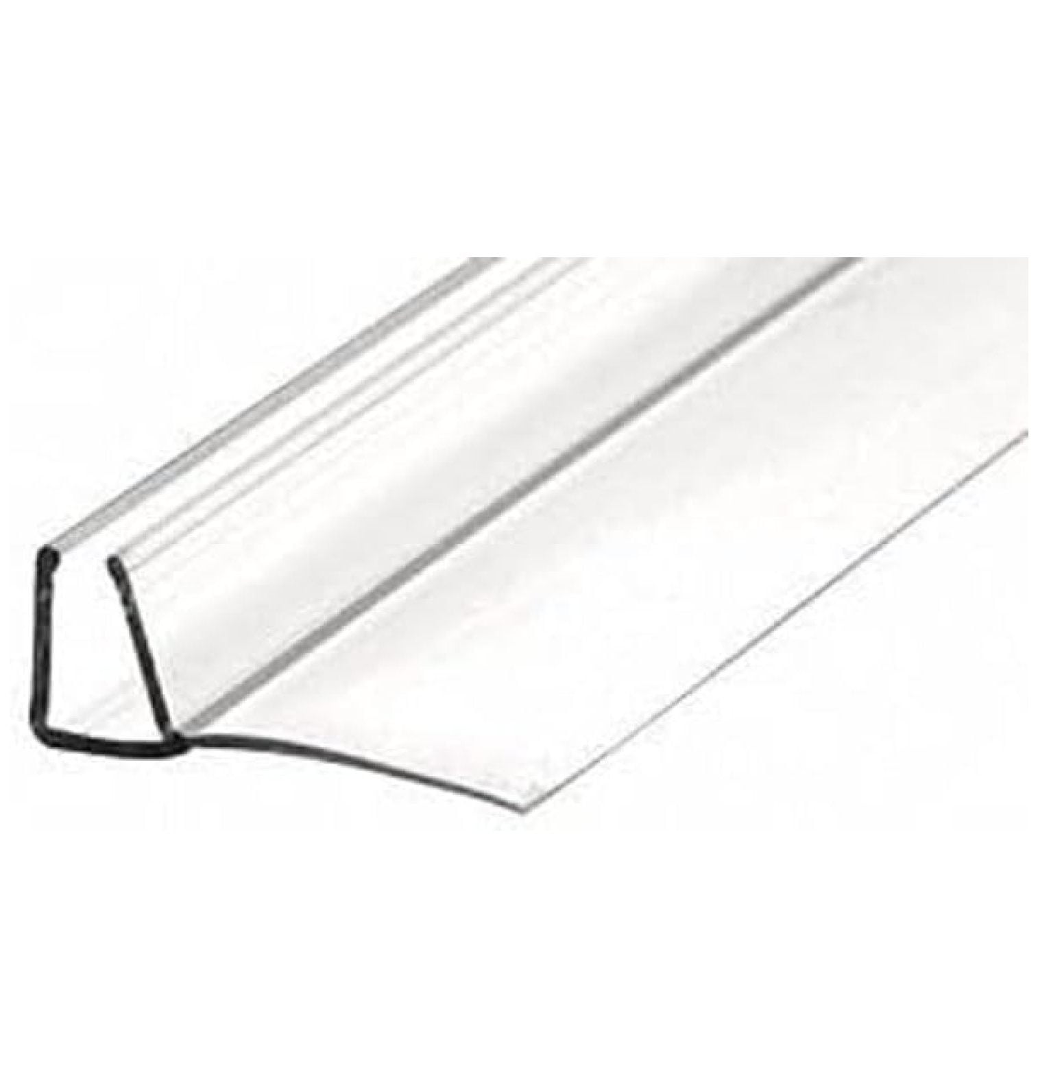 Shower Door Seal 95 Inch - Polycarbonate U Channel with Vinyl Fin for 3 ...