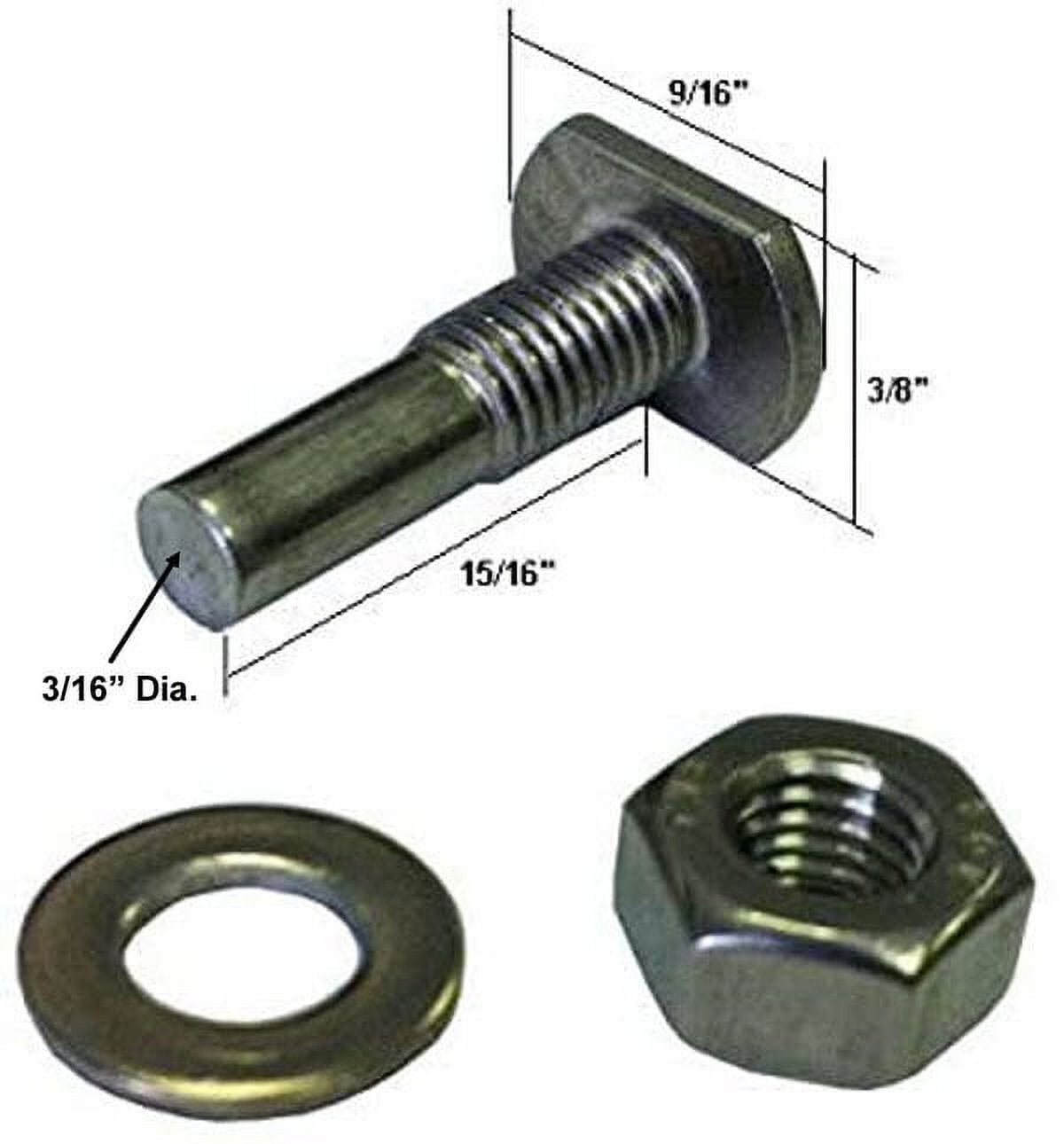 Shower Door T-Bolt, Hex-Nut and Washer for Pivot Shower Doors ...