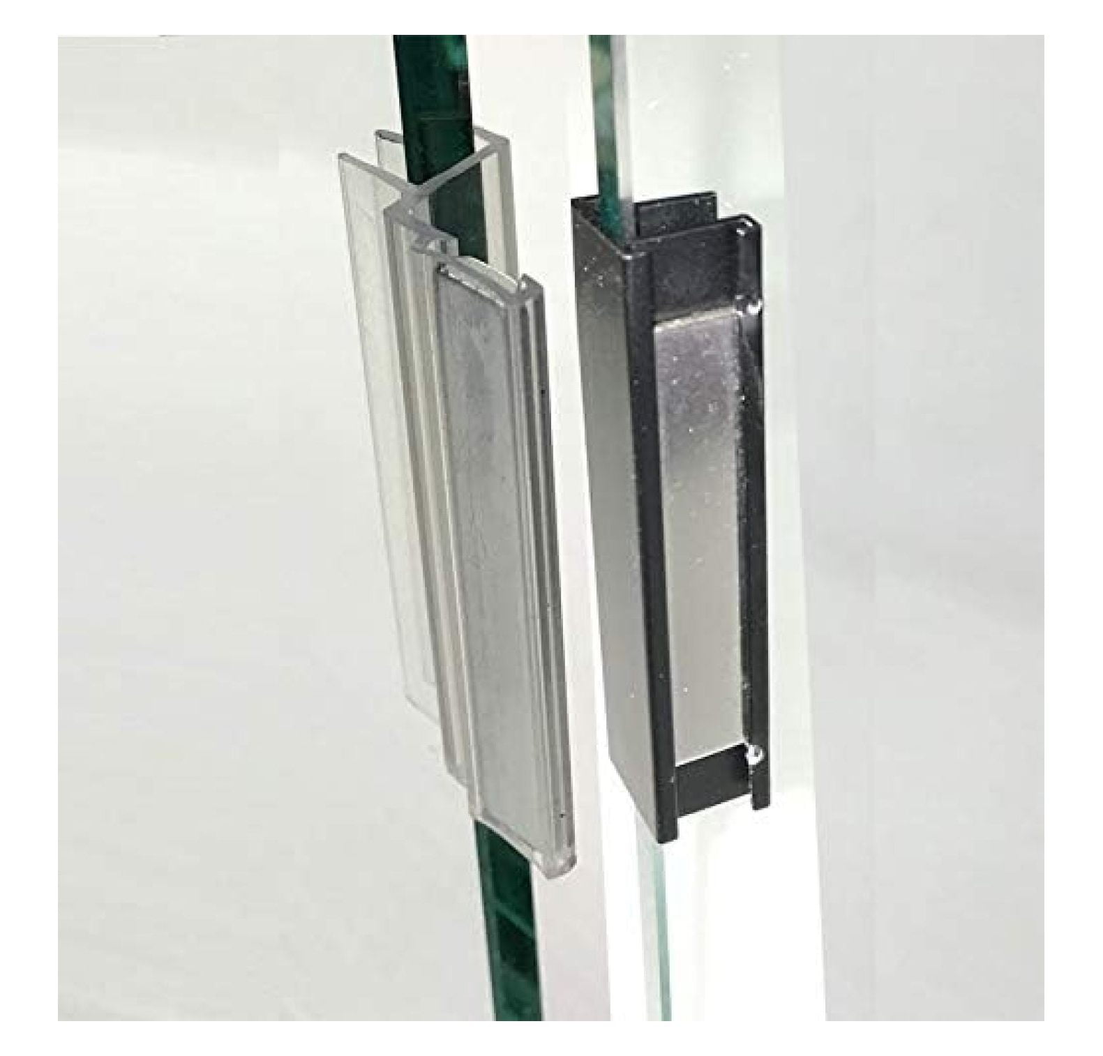 Shower Door U-Channel with Magnet & Strike Plate - 3/8" Glass - Clear ...