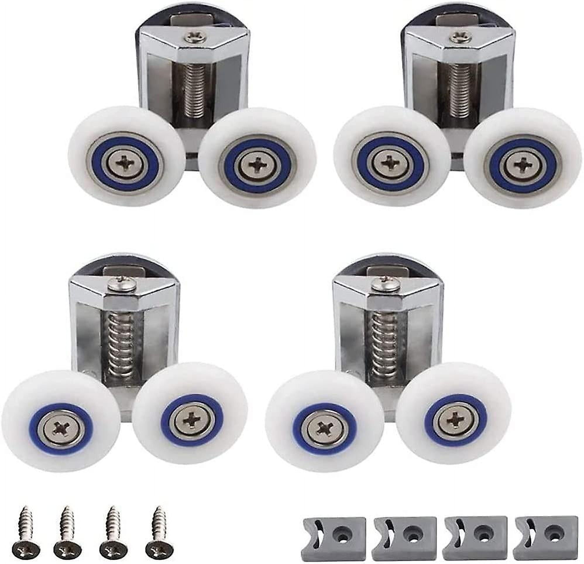 Shower Door Wheel, 4 Pieces Double Shower Door Wheels, Shower Door ...