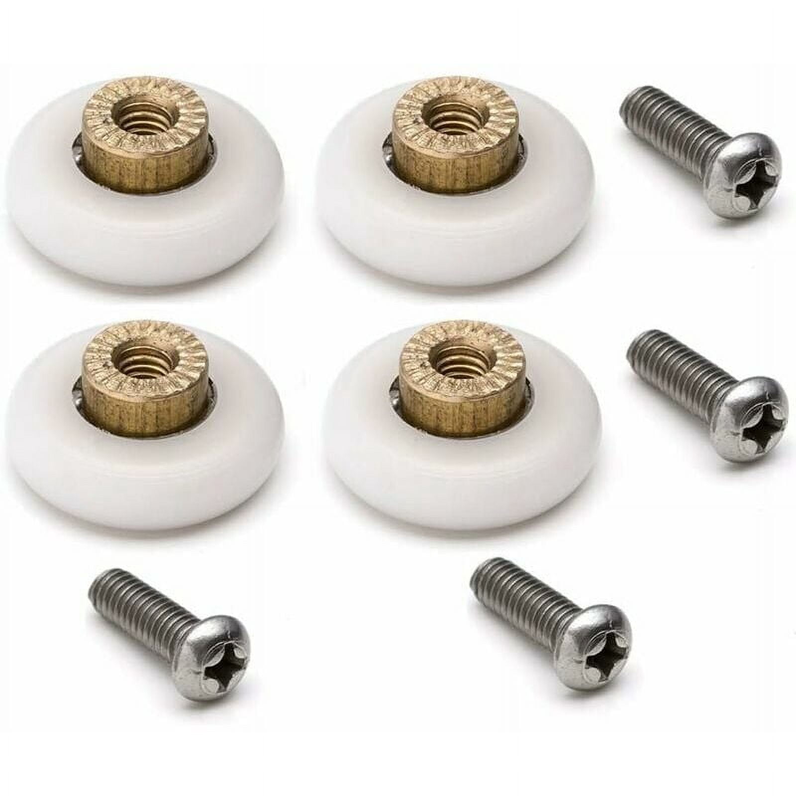 Shower Door Wheels, Sturdy Easy Install Nylon Rollers With Solid Brass ...