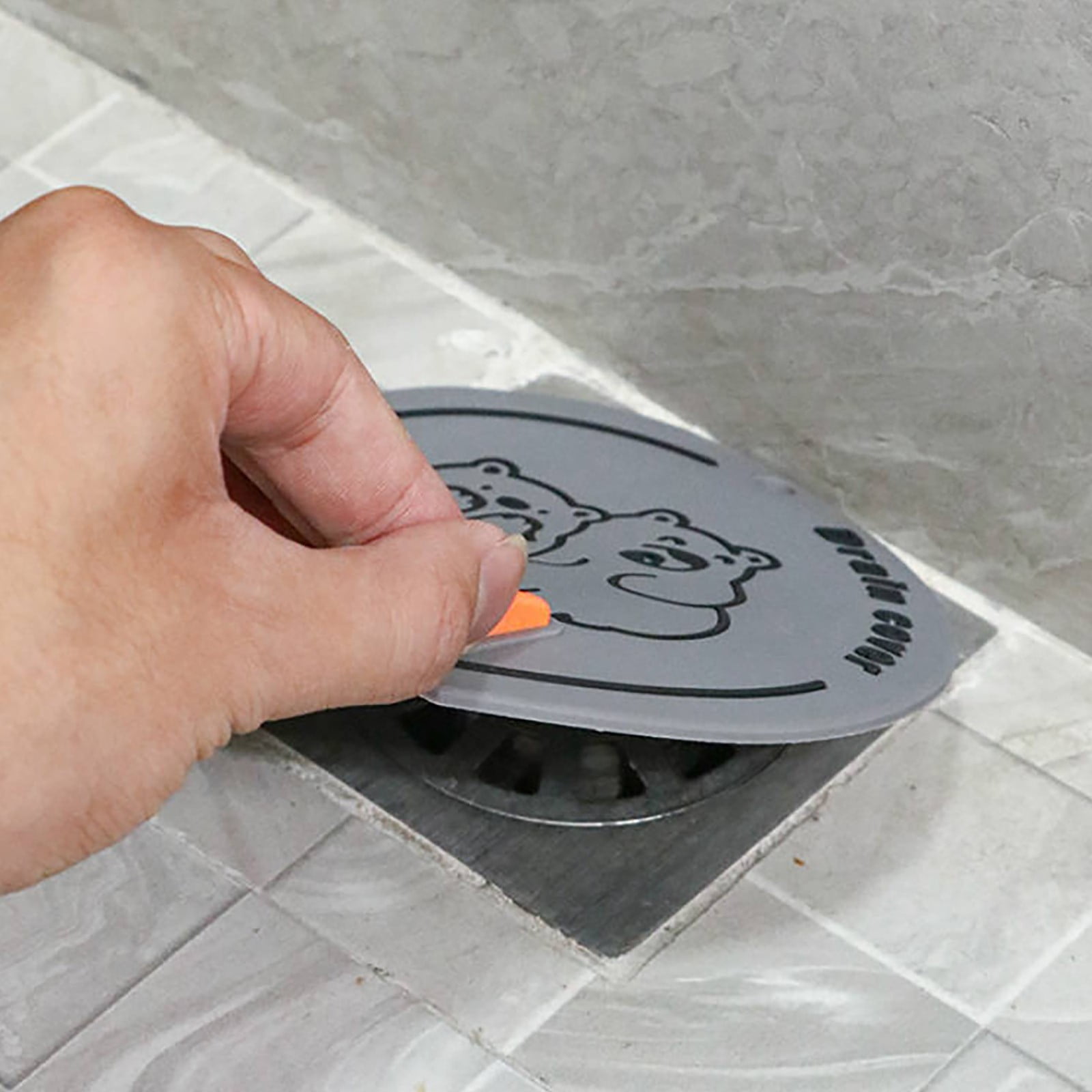 Shower Drain Cover Tub Stopper,1 Piece Sewer Anti-Odor Mat Deodorizing ...