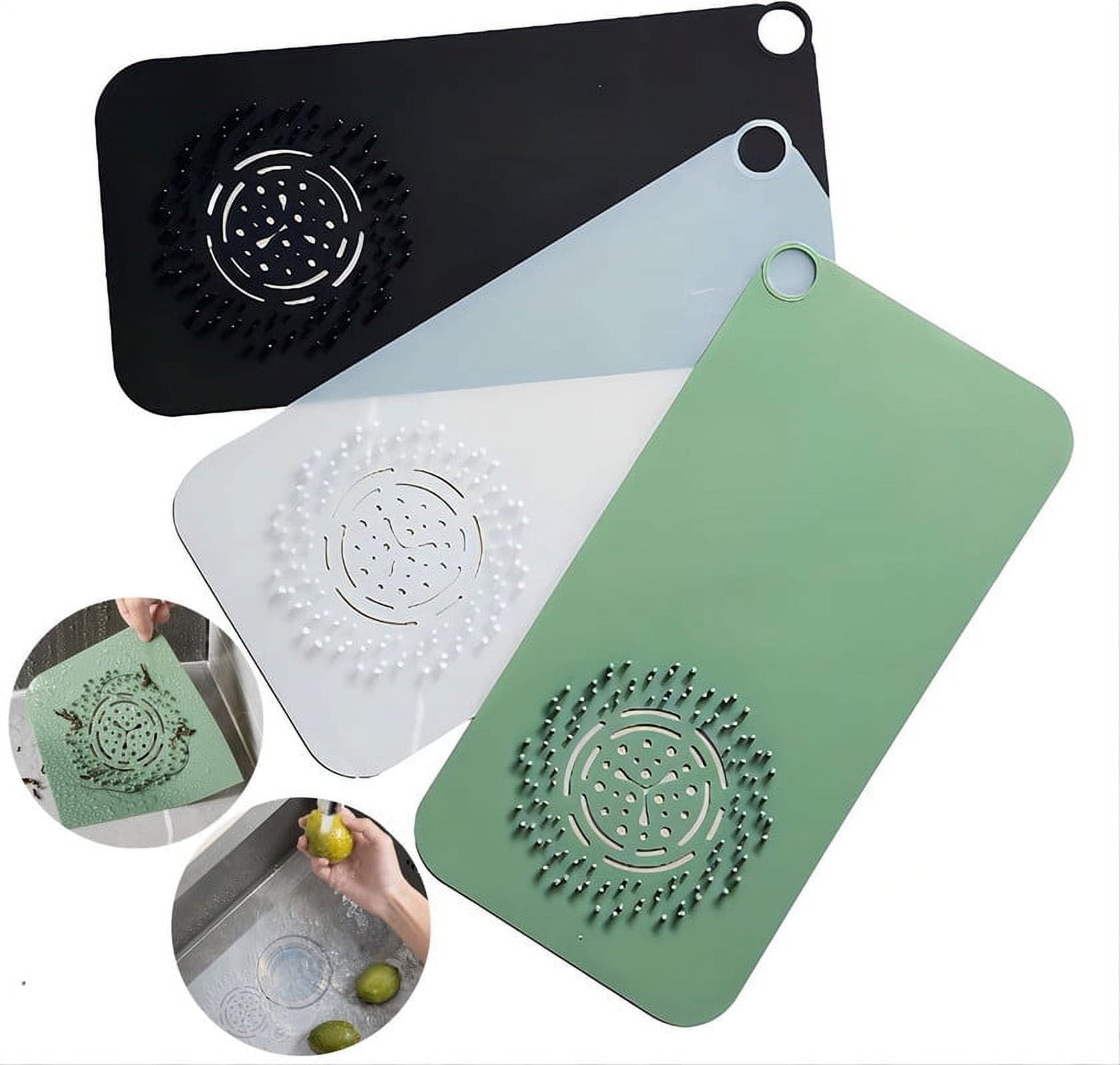 EMOWRASUL Shower Drain Cover-Tub Stopper Floor Drain Anti-Odor Mat,Hair ...