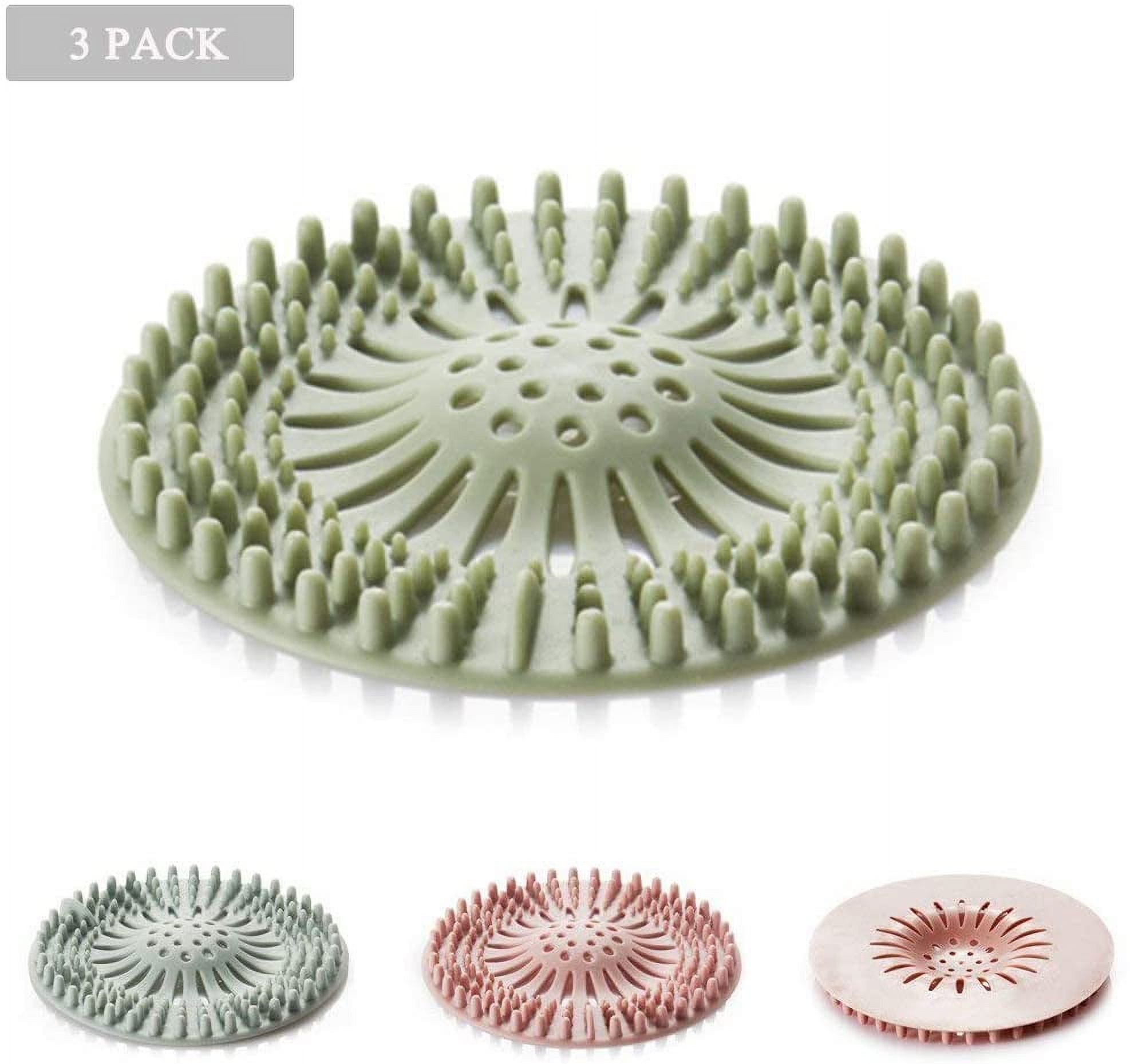 Shower Drain Covers, Silicone Tube Drain Hair Catcher Stopper for ...