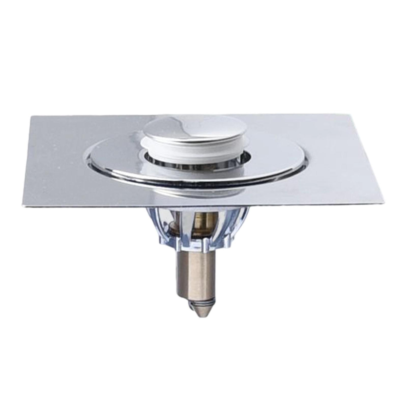 Shower Drain Plug Filter Core Stainless Steel Foot Press for Standard ...