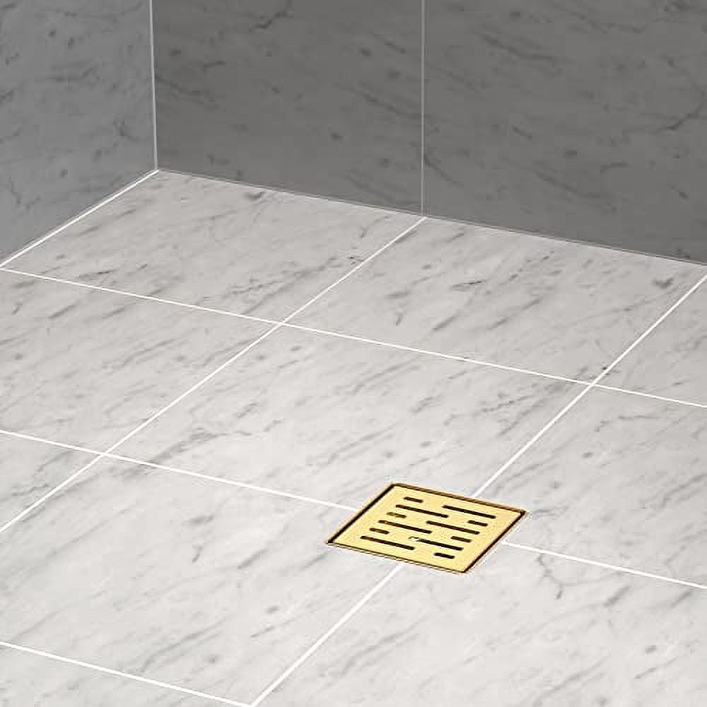 Shower Drain - Stainless Steel Square Shape Shower Floor Drain with ...