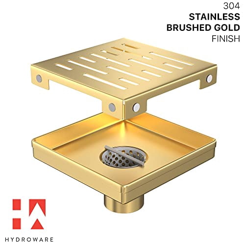 Shower Drain - Stainless Steel Square Shape Shower Floor Drain with ...