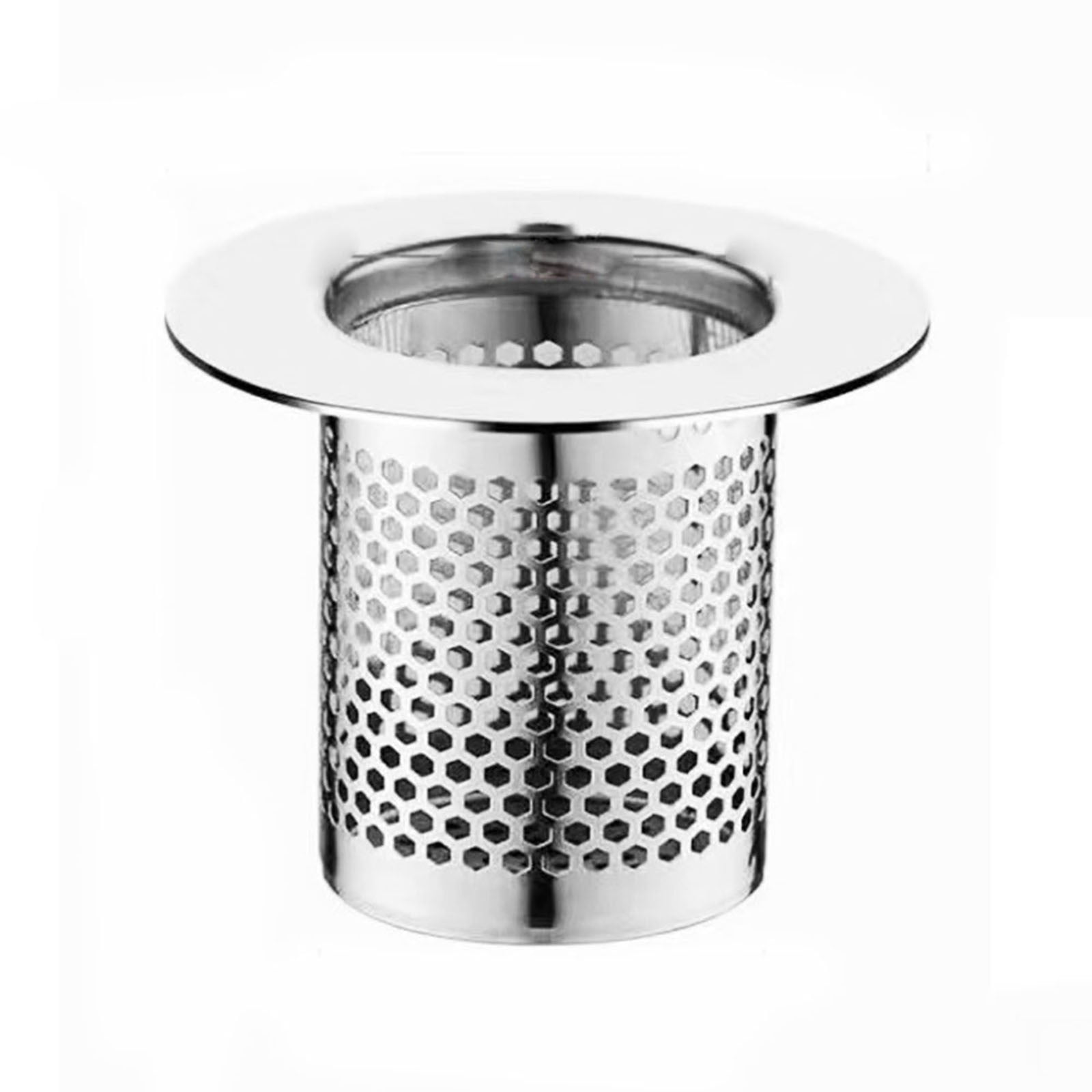 Shower Drain Strainer Hair Silver Stainless Steel Sink Strainer Kitchen