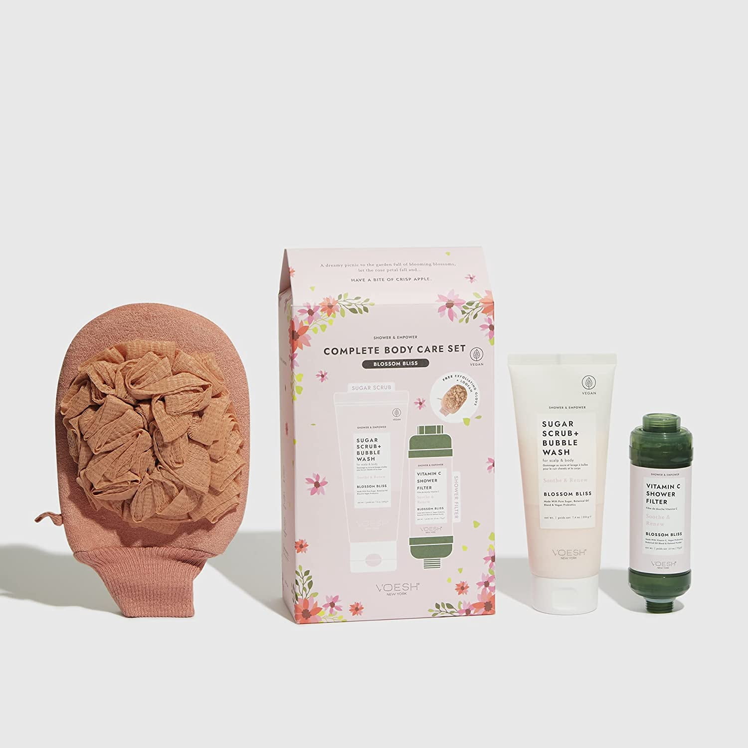 Shower & Empower Complete Body Care Set, Vitamin C Shower Filter ...