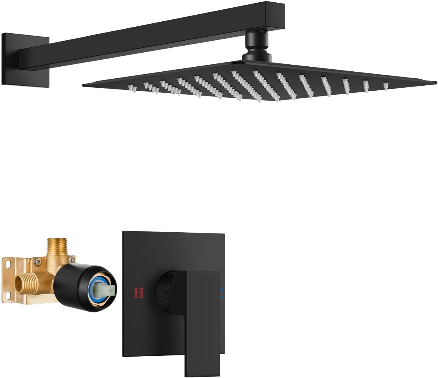 Shower Faucet Set Bathroom Rain Shower System SUS304 Stainless Single ...