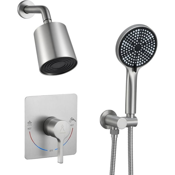 Shower Faucet Set Rain Shower System Valve Kit with Head -3 Setting ...