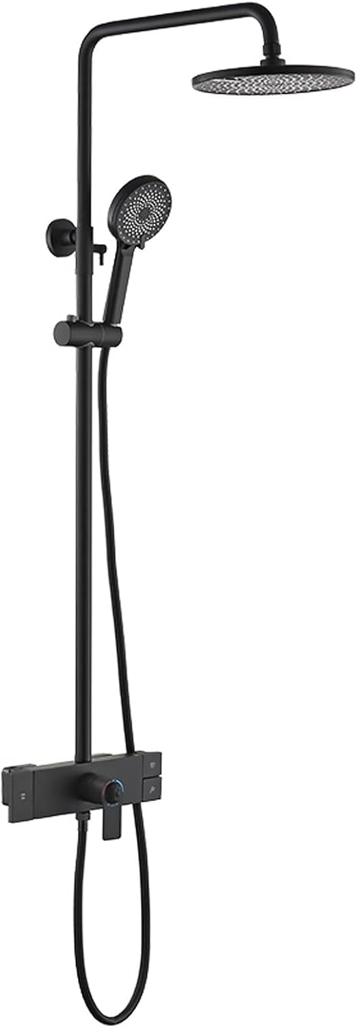 Shower Faucet Set Thermostatic Shower System Wall Mounted Rain Shower ...