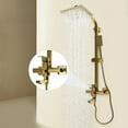 Shower Faucet System Set Rainfall Shower Head with Handheld Spray Mixer ...