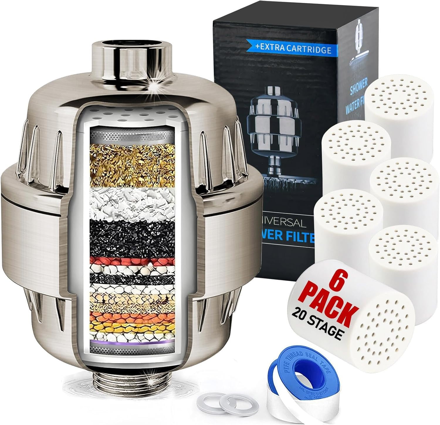 Shower Filter for Hard Water - Shower Water Filter - Shower Head Filter ...