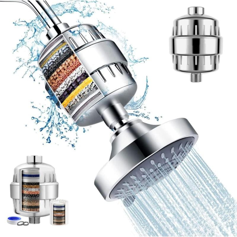 Shower Filter Without Head for Hard Water Softens Water Equipment Faucet Filtered Showerhead ...