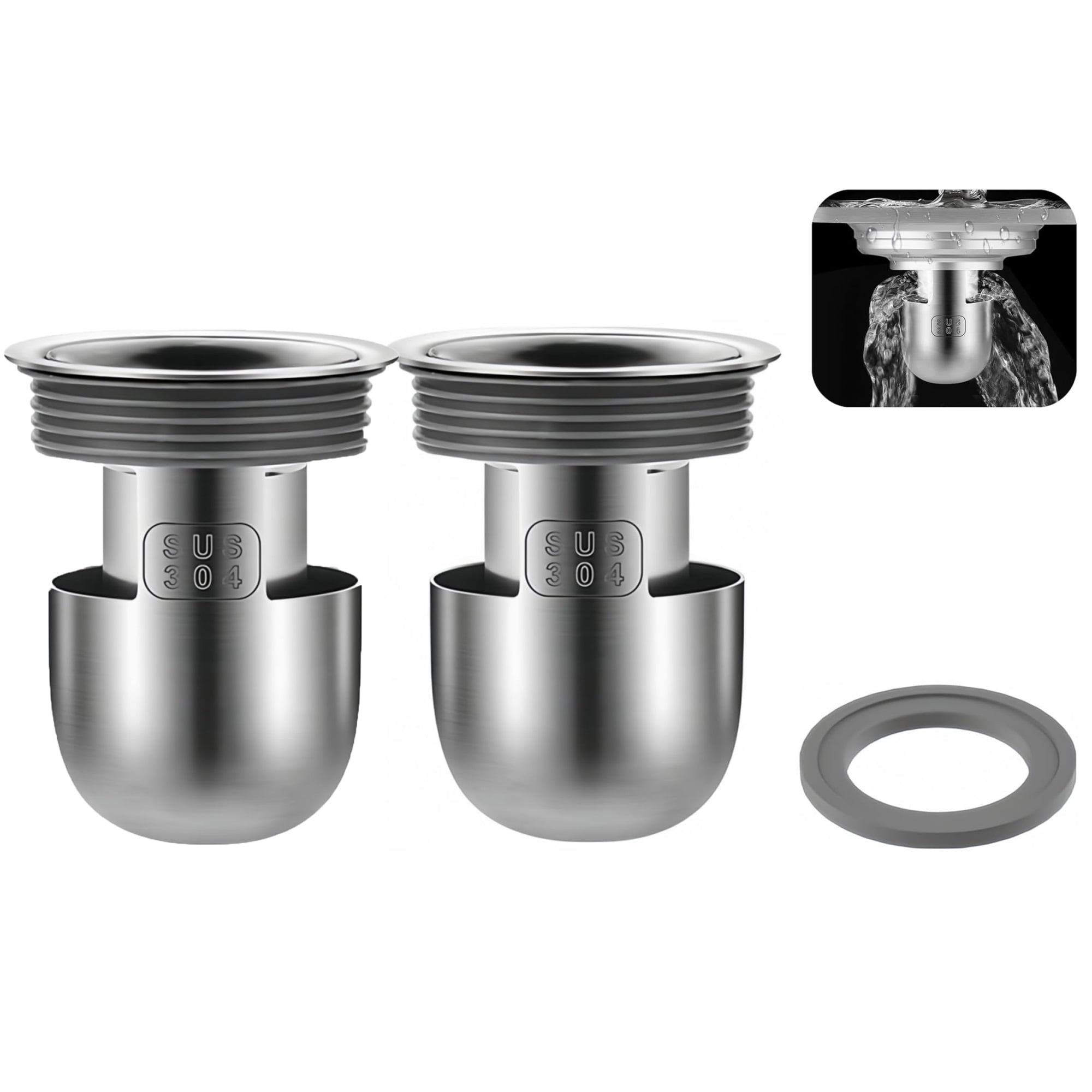 Shower Floor Drain Plug, Water Sealing, Mini Bottle Trap Design, 304 ...