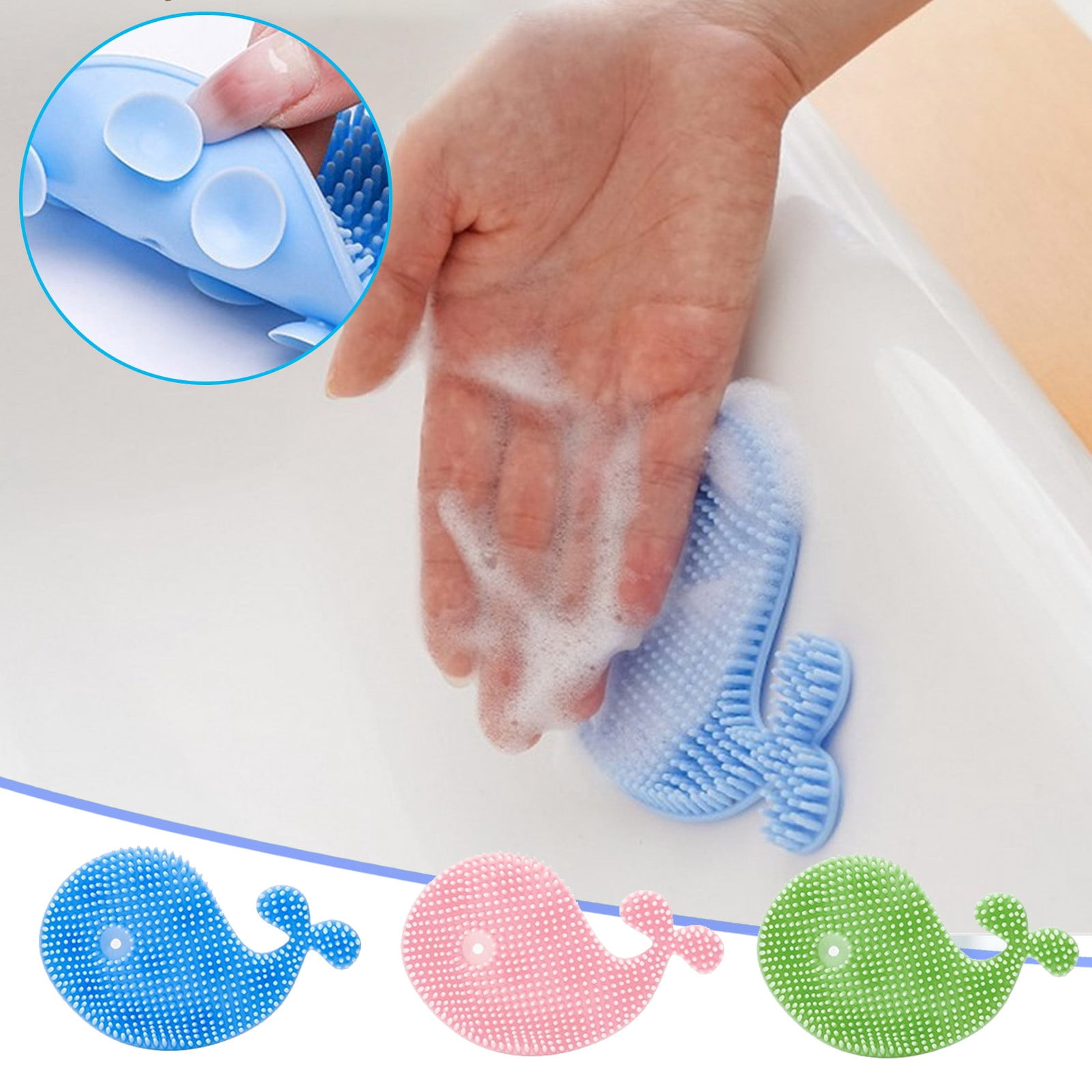 Shower Foot Back Massage Pad, Wall-Mounted Bath Cushion, Suction Cup ...
