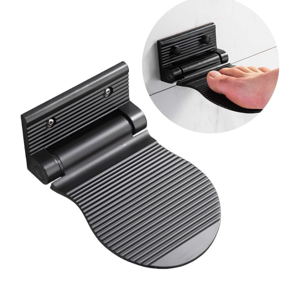 Secure & Foldable Shower Foot Rest, Wall-Mounted Anti-Slip Shower ...