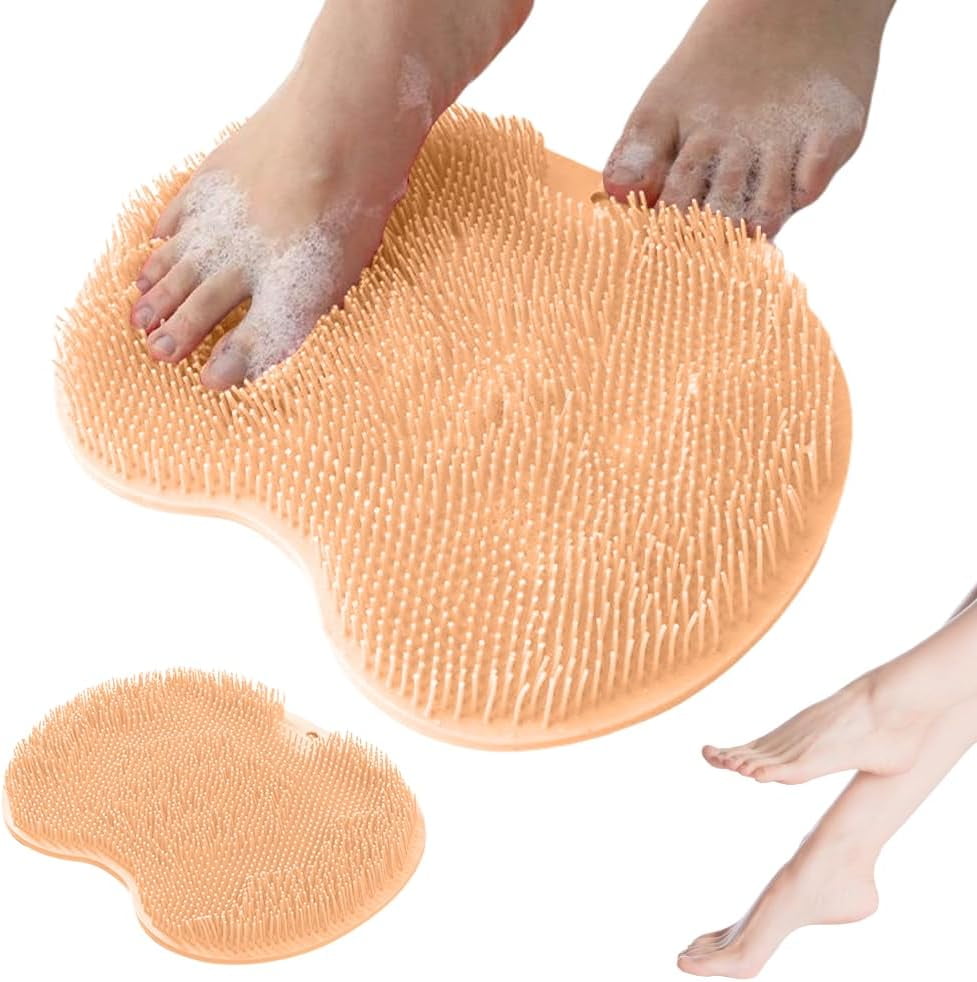 Shower Foot Scrubber Mat with Non-Slip Suction Cups, 2025 Silicone ...