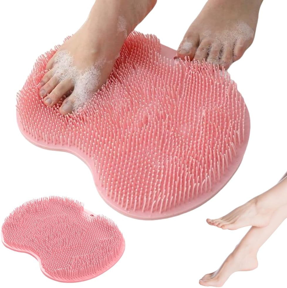 Shower Foot Scrubber Mat with Non-Slip Suction Cups, 2025 Silicone ...