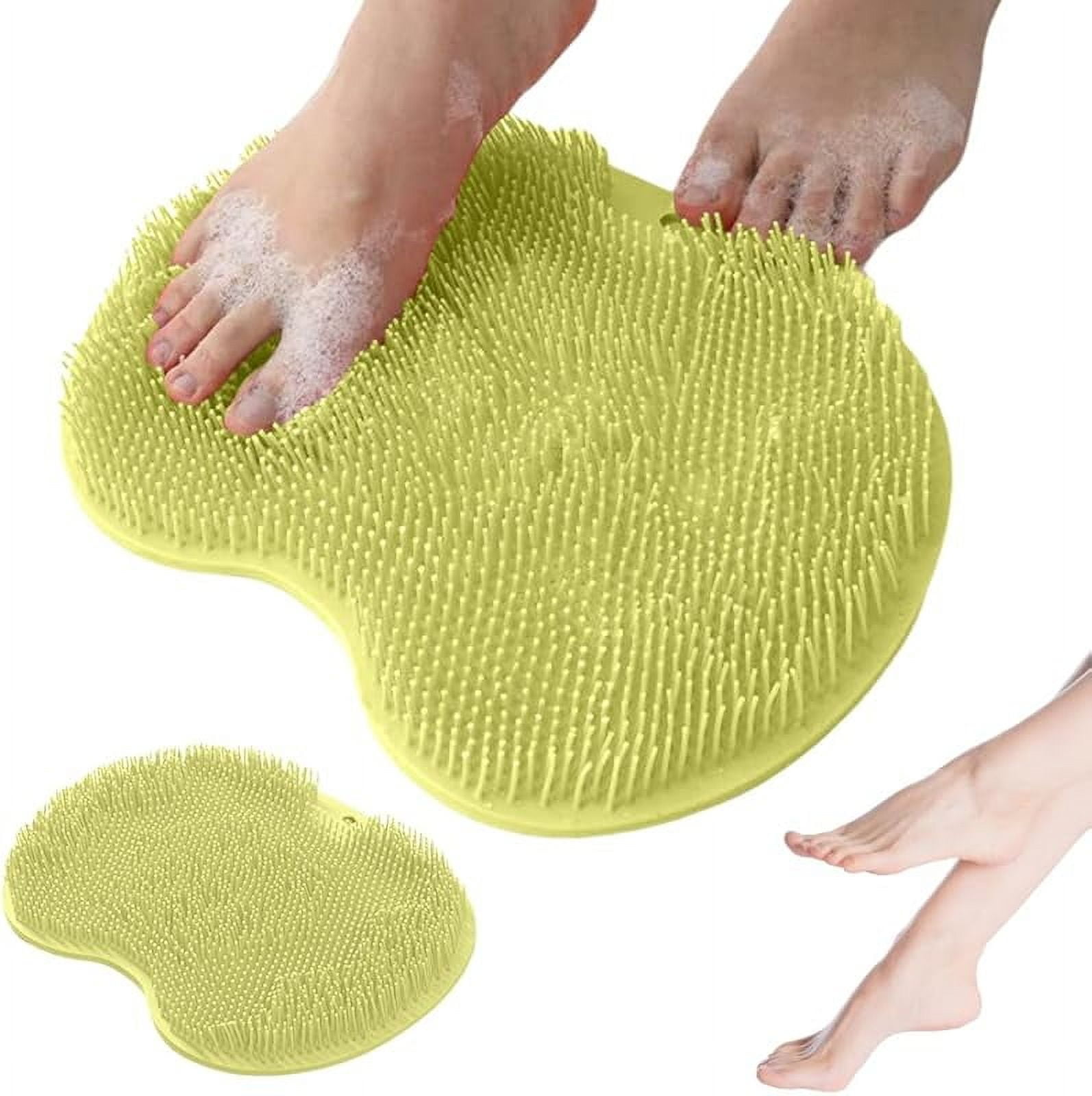 Shower Foot Scrubber Mat with Non-Slip Suction Cups, 2025 Silicone ...