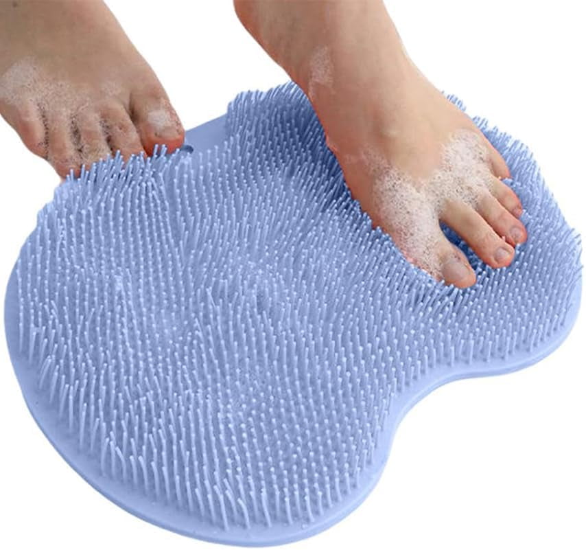 Shower Foot Scrubber Mat with Non-Slip Suction Cups, Shower Foot and ...