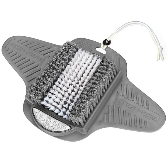 Shower Foot Scrubber Mat with Pumice Stone - Cleans, Smooths and ...