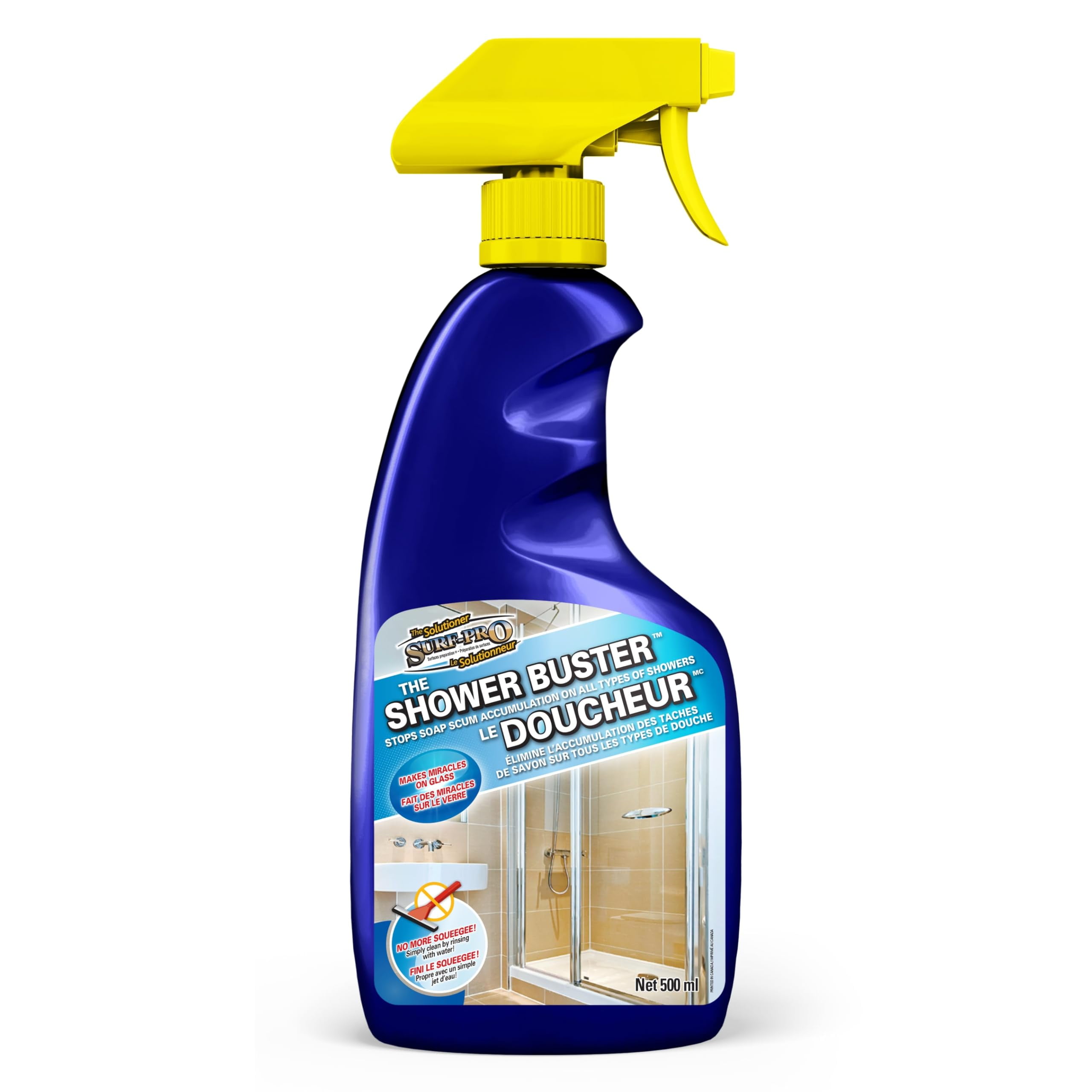 Shower Glass Door Cleaner – Shower Buster Spray for Soap Scum & Hard ...