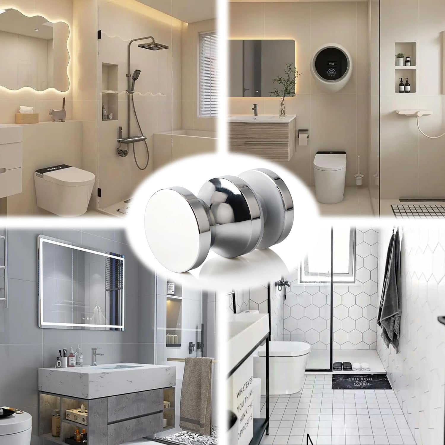 Shower Glass Door Handle,Sliding Shower Doors Knob,One Sided Pull ...