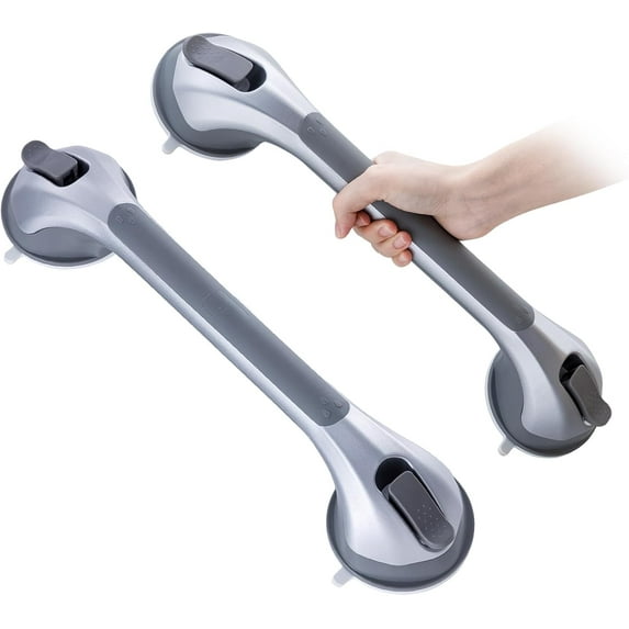 Shower Grab Bar 2 Pack 16 Inch Suction Grab Bars for Bathtubs & Showers ...