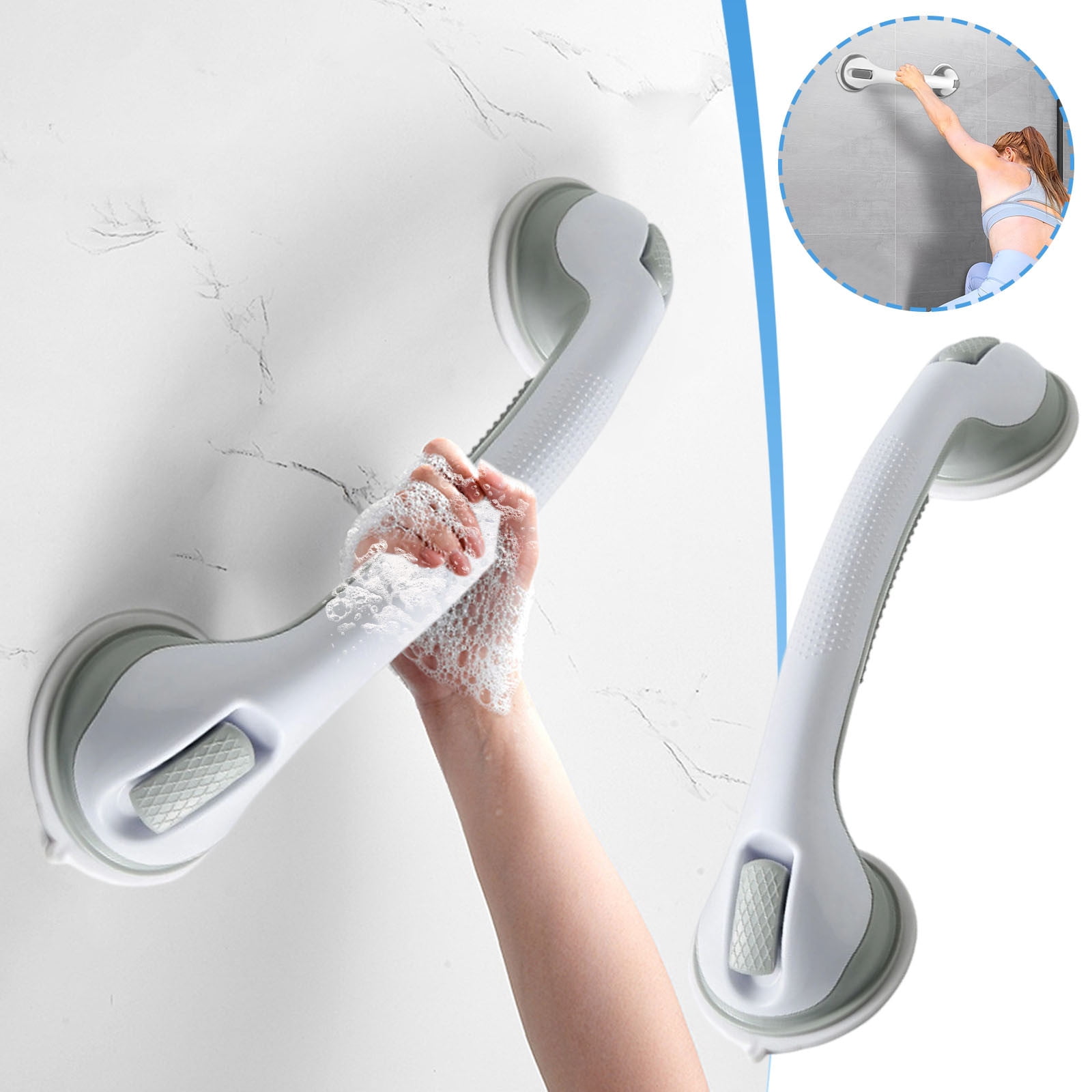 Shower Grab Bars for Seniors and Elderly, Heavy Duty Suction Cup Safety ...