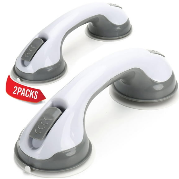 Shower Grab Bar Suction Cup Handrail, No Drill Bathroom Safety Rail for ...