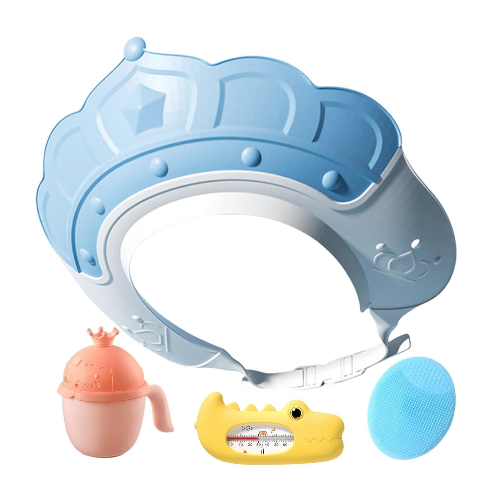 Shower Hat - Kids Shower Cap Shampoo Shield - Bath Head Cap Visor ...