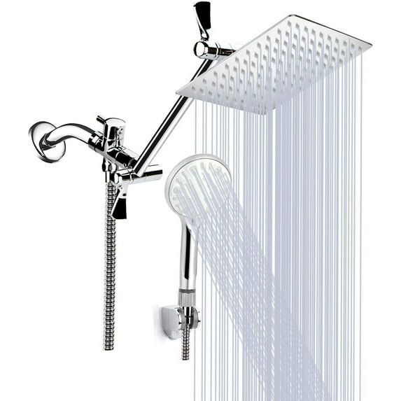 Shower Head, 12 Inch High Pressure Rainfall Shower Head/Handheld Shower ...