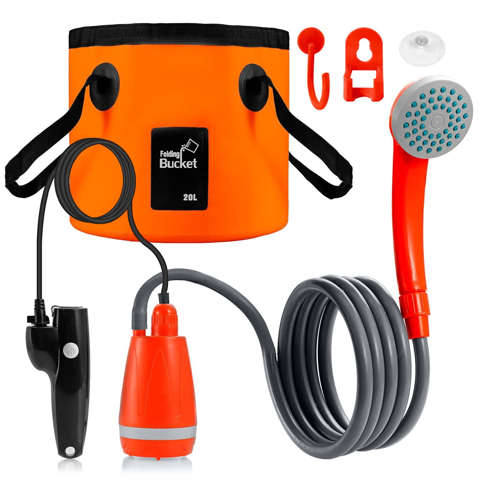 Shower Head,30-60min Battery Camp Kit With 2.5-3.5l/min Usb 30-60min ...