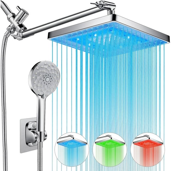 Rain Shower 12 Inch High Shower with Handheld Combo with Adjustable ...