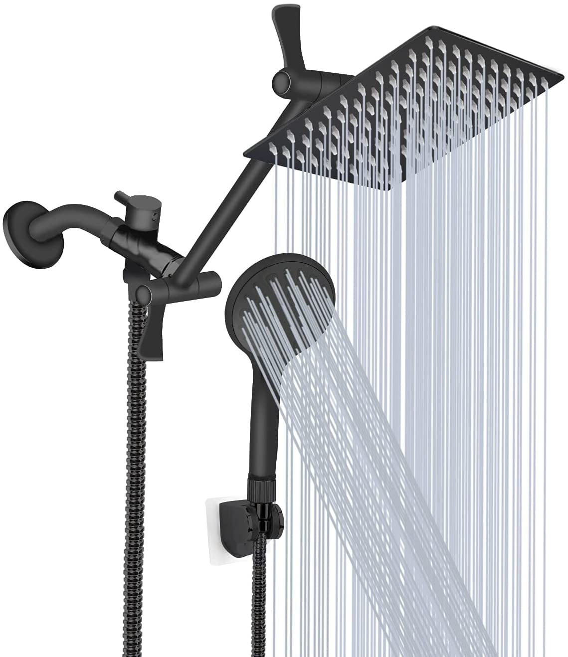 Shower Head, 8‘’ High Pressure Rainfall Shower Head/Handheld Shower ...