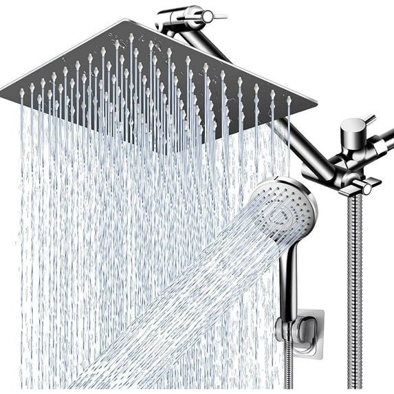 Shower Head Combo,10 Inch High Pressure Rain Shower Head with 11 in ...