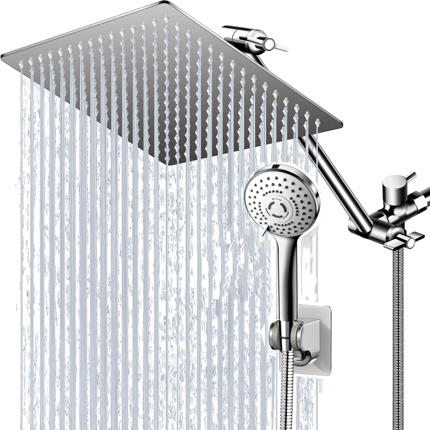 Shower Head Combo,12 Inch High Pressure Rain Shower Head with 11 Inch ...