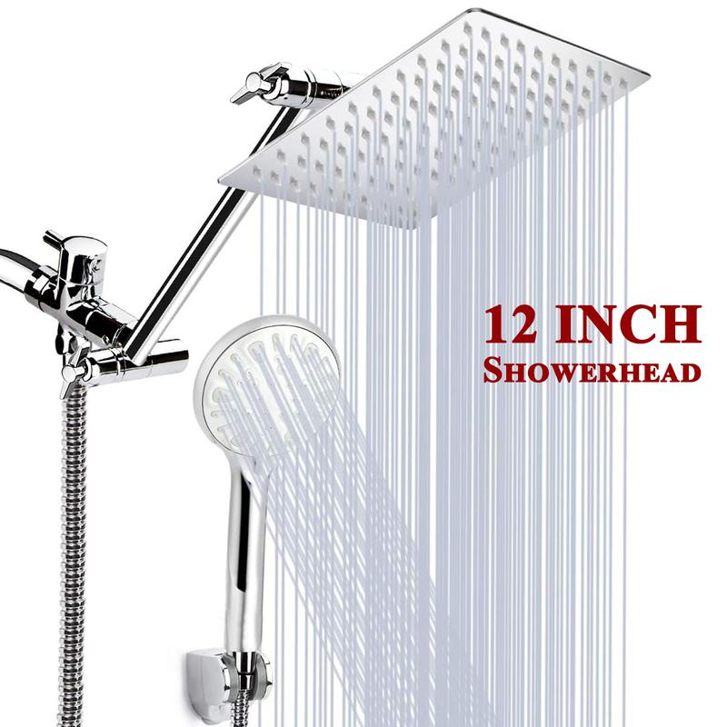 Shower Head Combo 8 Inch High Pressure Rain Shower Head With 11 Inch ...