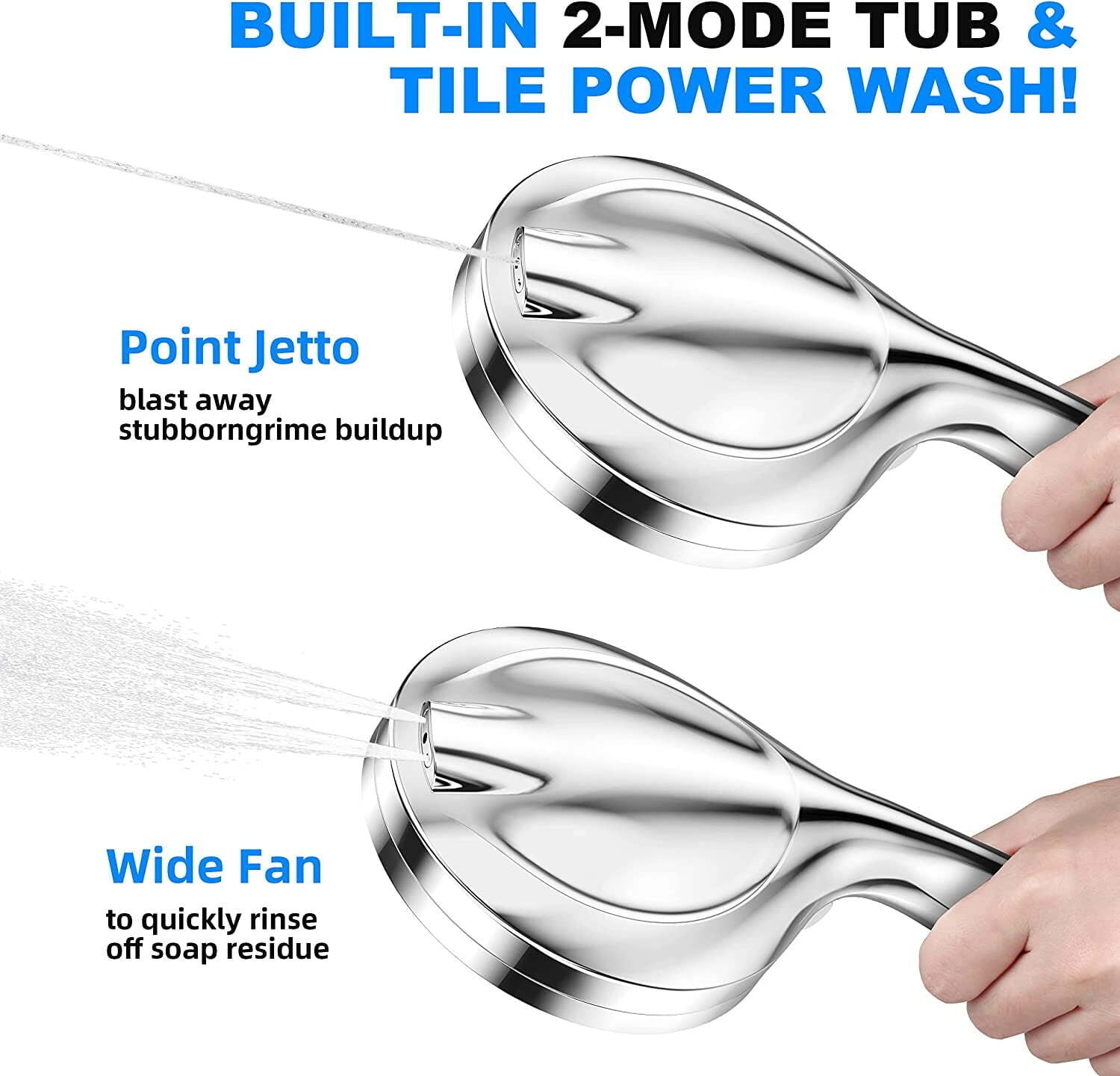 Shower Head, Detachable Shower Head with Handheld, 10-Mode Luxury ...