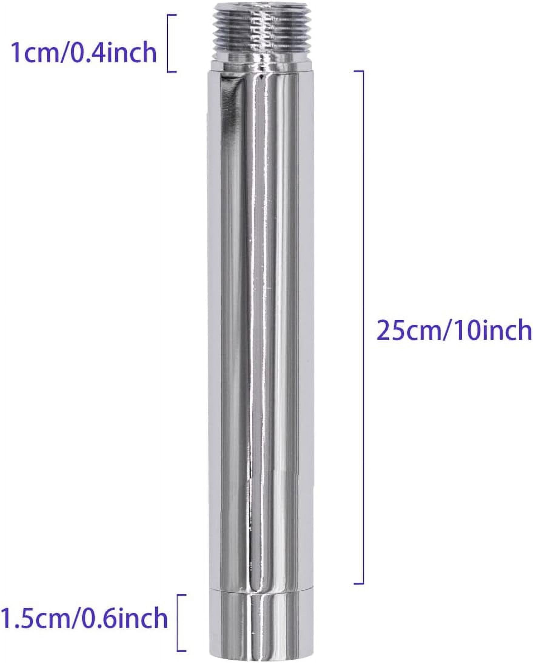 Shower Head Extender Arm, 10 inch Shower Head Extension Arm Chrome ...