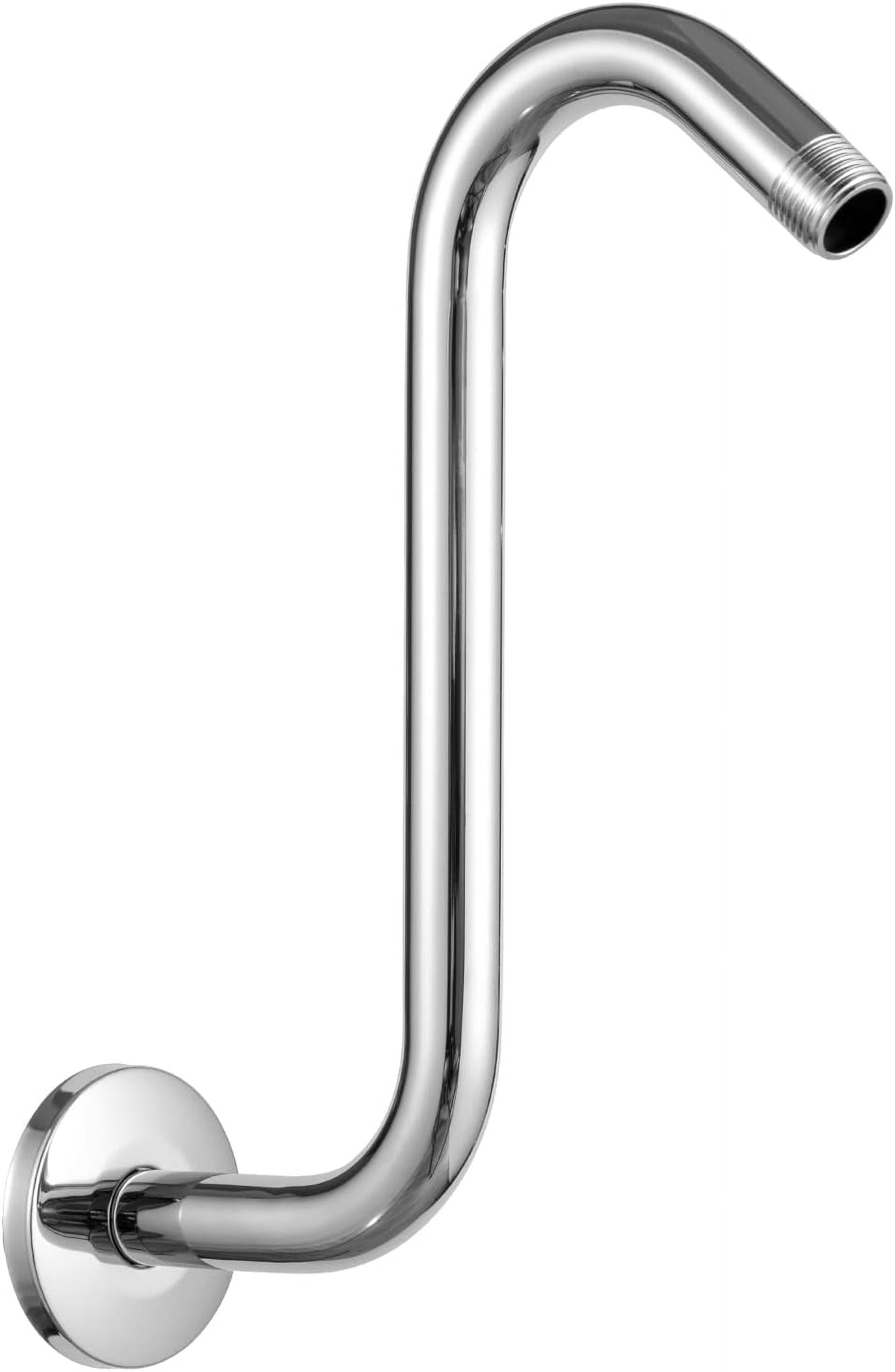 Shower Head Extension Arm 10 Inch, S Shaped Shower Arm with Flange High ...