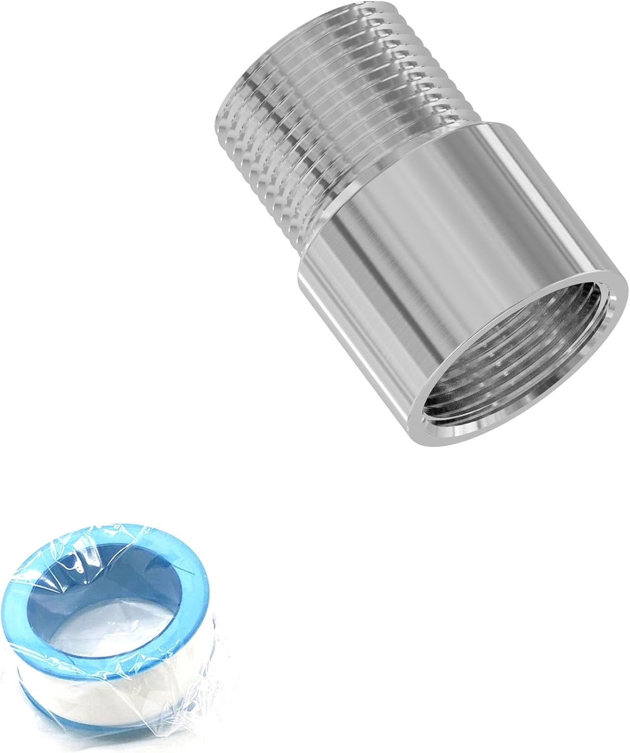 Shower Head Extension Arm Extender Stainless Steel 1/2PT Male to 1/2PT ...